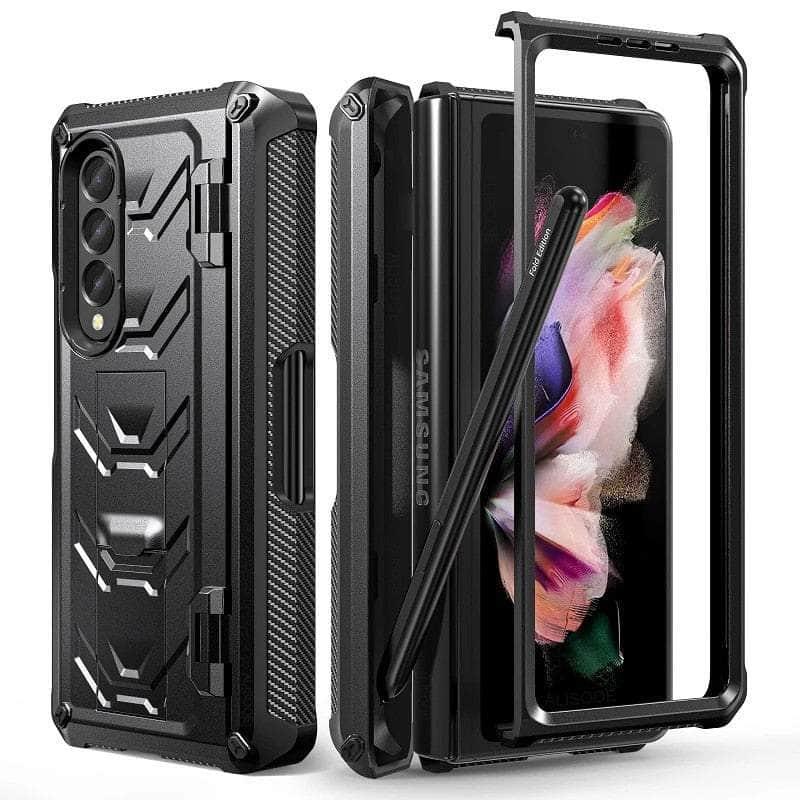 Galaxy Z Fold 5 Hinge Pen Slot Kickstand Hard Case